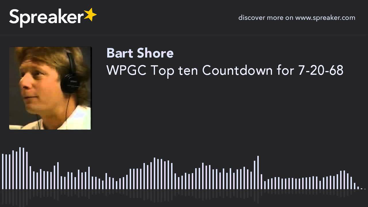 WPGC Top ten Countdown for 7-20-68