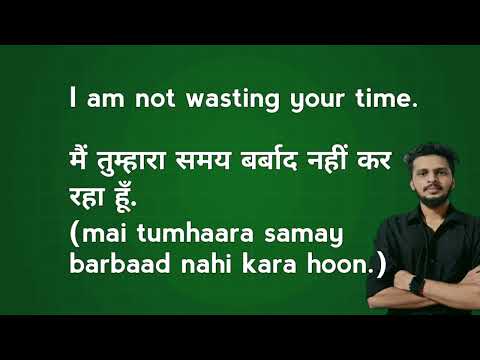 i am not wasting your time meaning in Hindi