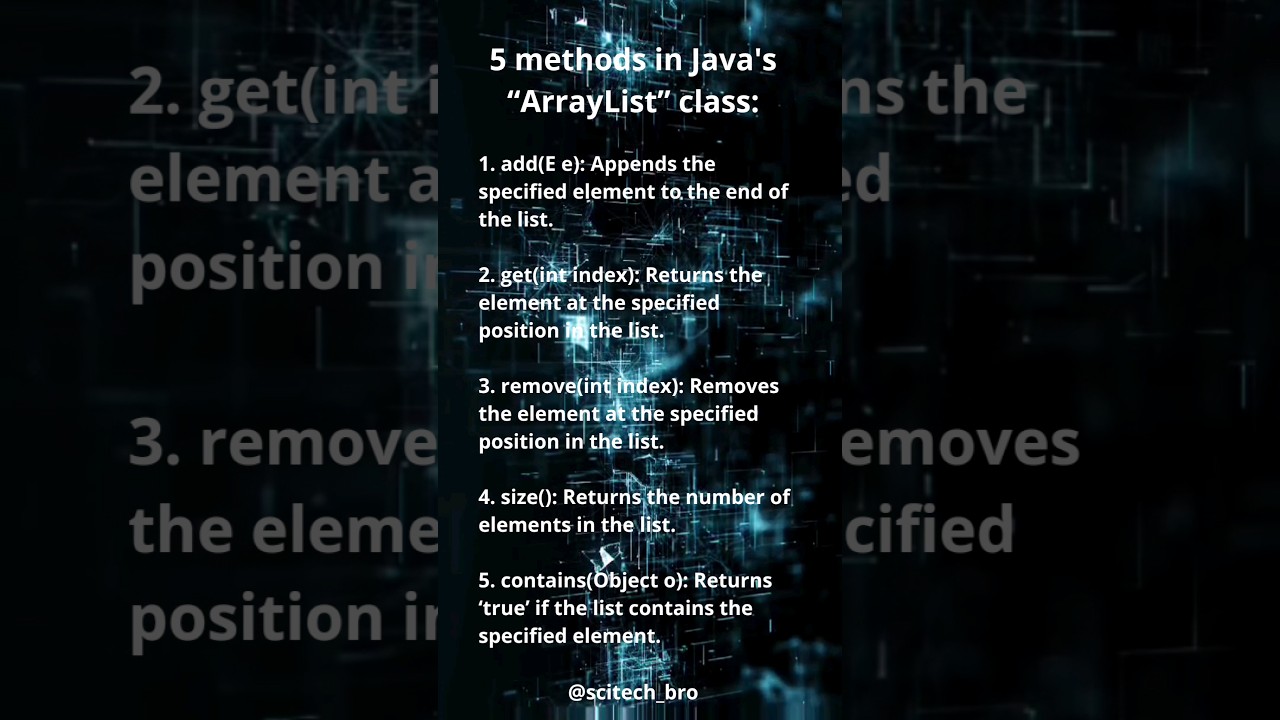 5 methods in Java's 
