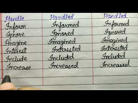 VERB FORMS || V1, V2, V3 || WORDS STARTING WITH F G H I J || ENGLISH GRAMMAR || HANDWRITING || CLASS
