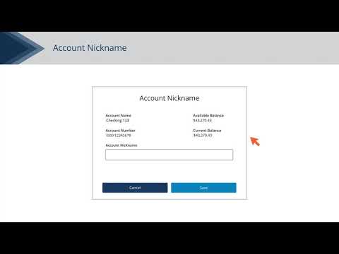 Change Account Nickname | Personal Online Banking