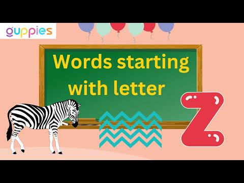 Words starting with letter Z | Educational videos for kids
