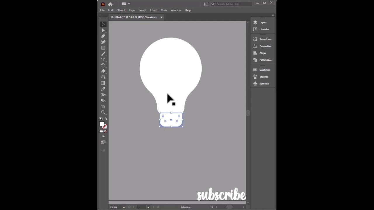 Bulb design in Adobe illustrator