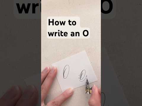 How to write an O #moderncalligraphy #letterpress #asmr #realtime #calligraphy #obliquepen
