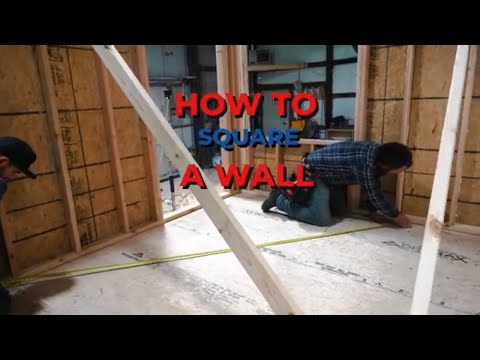 How to square a wall with the Pythagorean Theorem