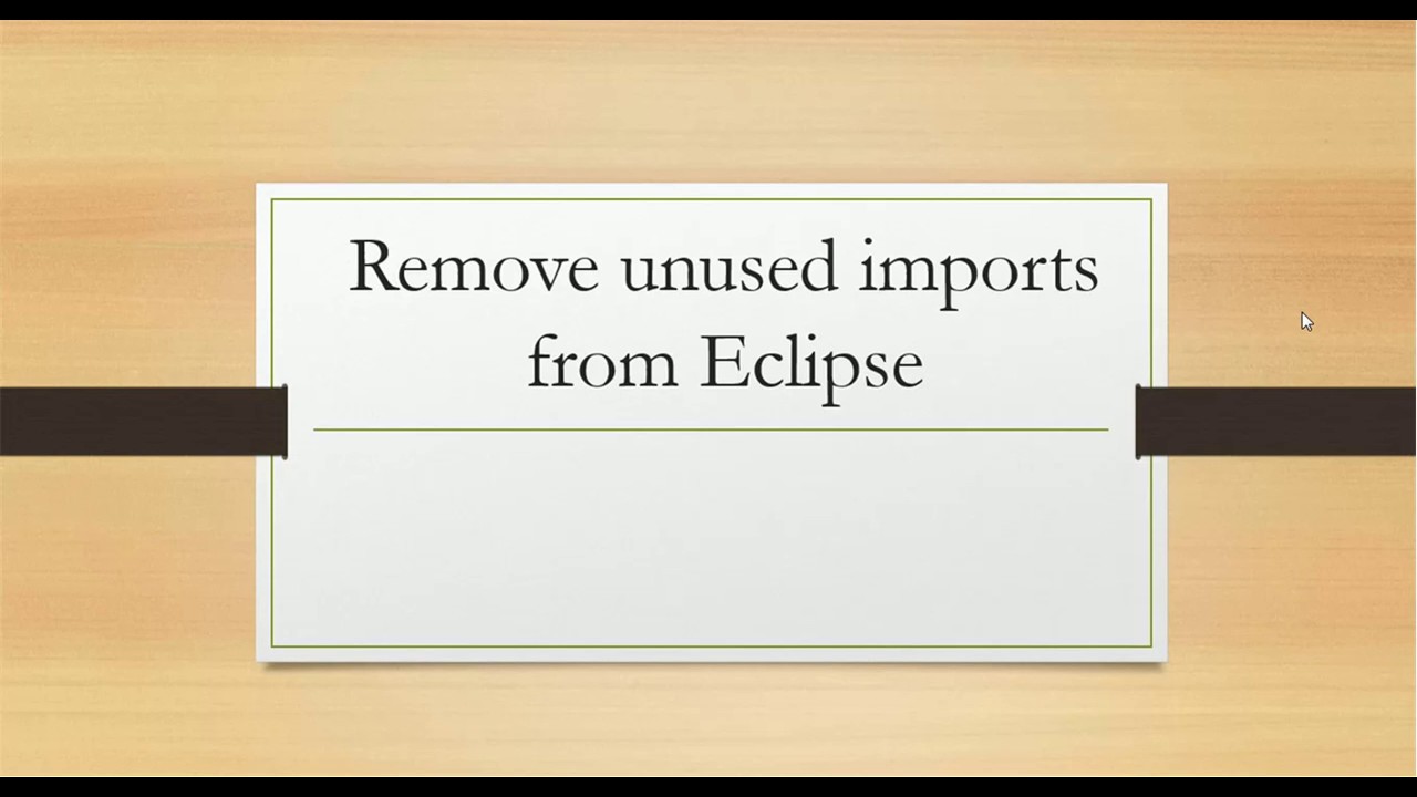 How to remove unused imports from Eclipse