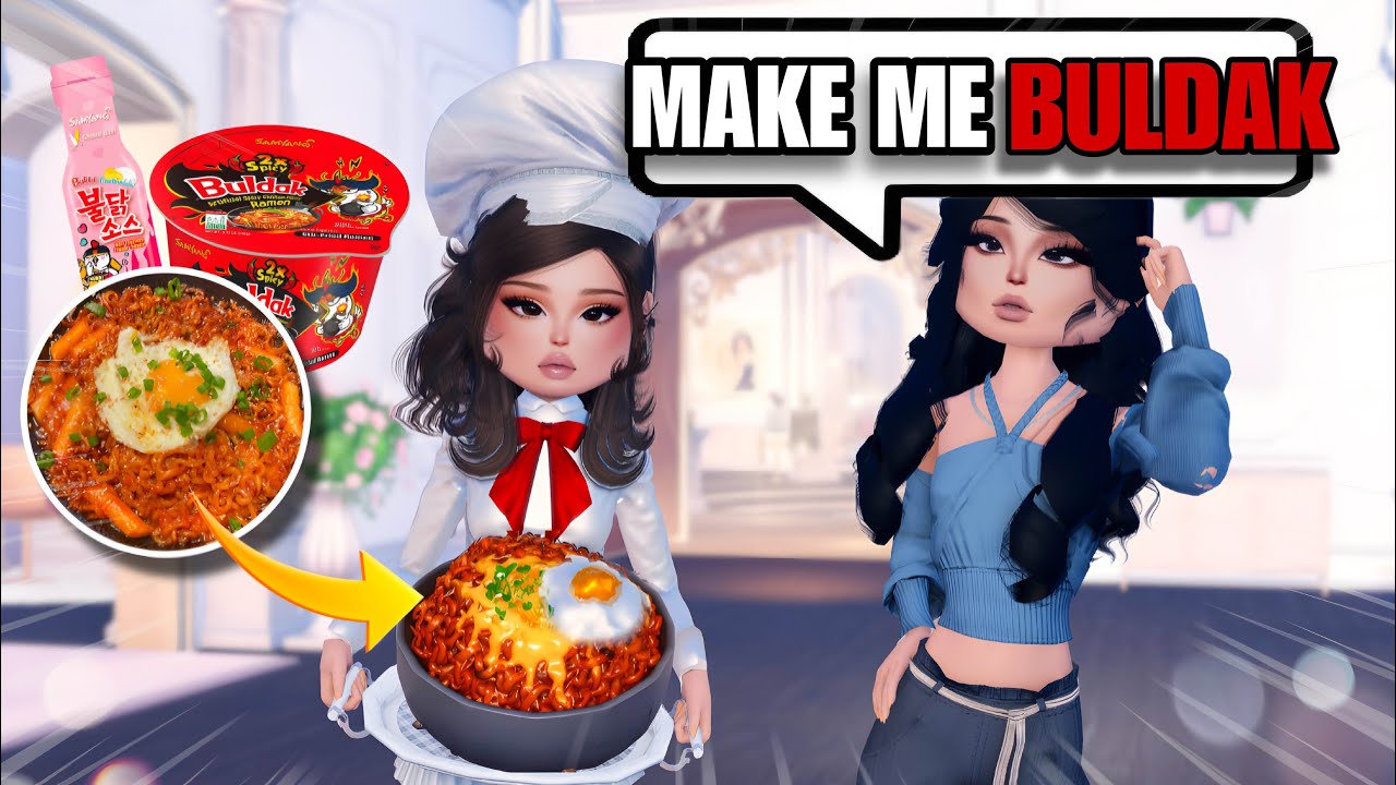 COOKING VIRAL FOODS in DRESS TO IMPRESS!! 🍲(Roblox)