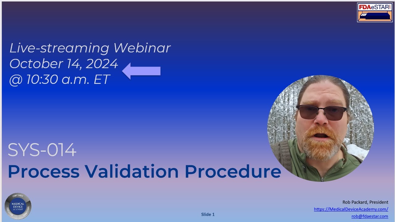 SYS-014 Process Validation Procedure Webinar