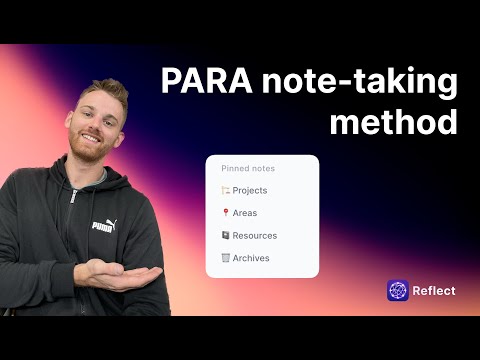 How to use the PARA method in your notes