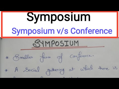 What is Symposium? Meaning of Symposium || Difference between symposium and conference #mba
