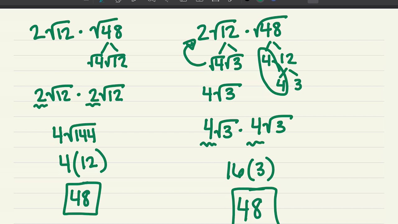 10-2 Simplifying Radical Expressions (Algebra 1)