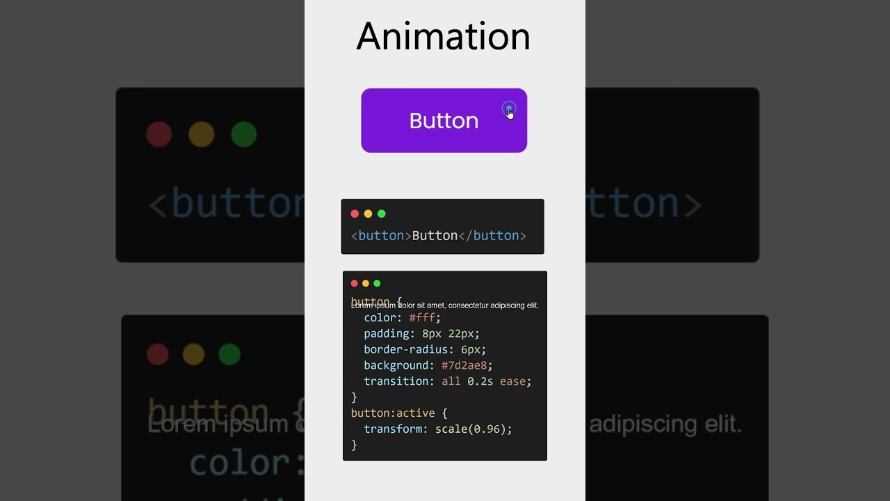 Button Click Animation in HTML & CSS