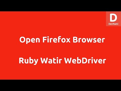 Learn Watir WebDriver Open Firefox Browser - Mind Luster