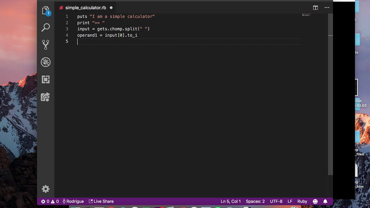 Simple Ruby Command-Line-Calculator