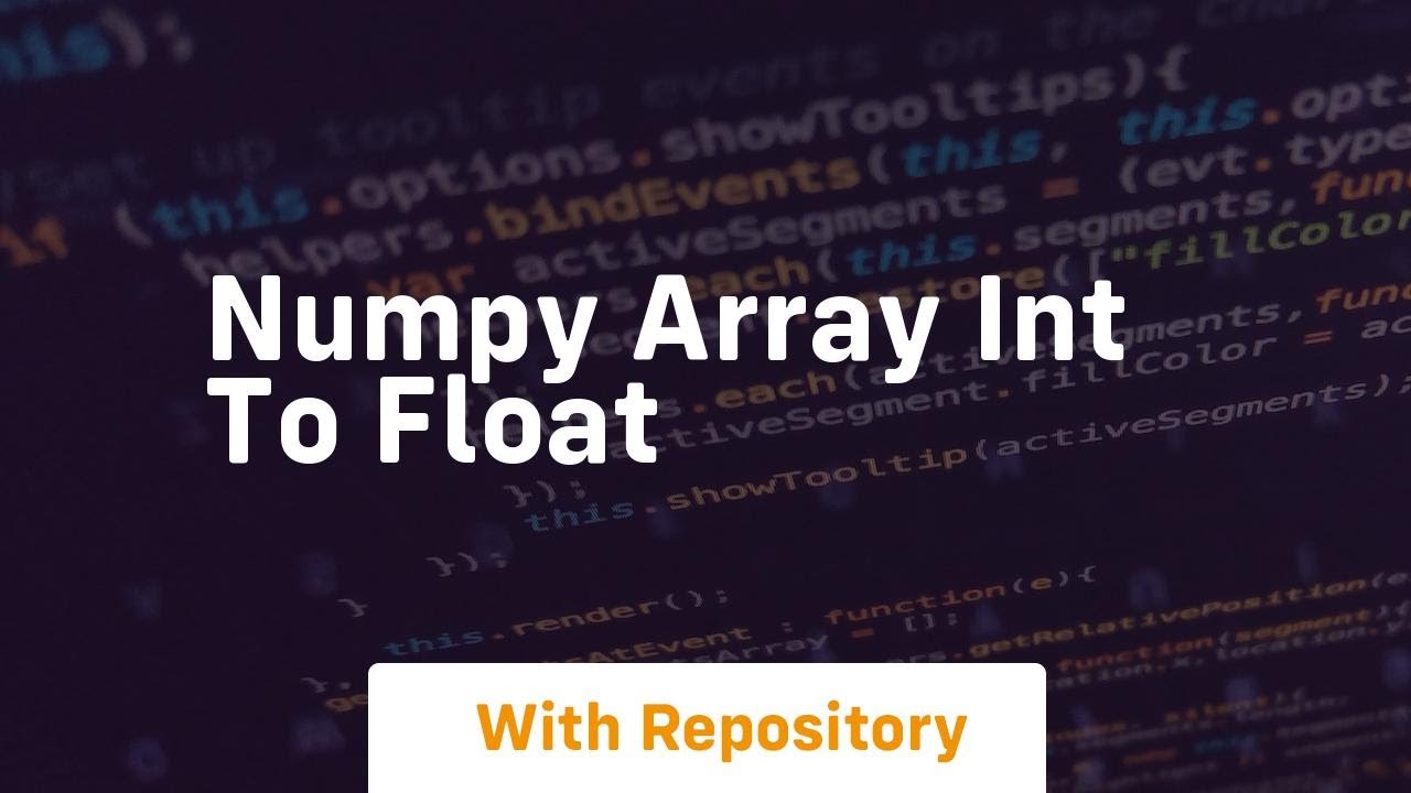 numpy array int to float