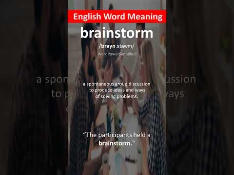 Word of the day | English meaning of brainstorm.