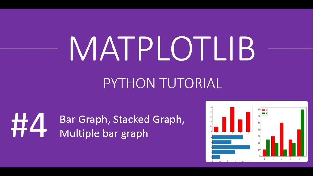 How to plot Stacked Bar Graph, Multiple Bar Graph, Horizontal Graph : MatPlotLib Tutorials # 4