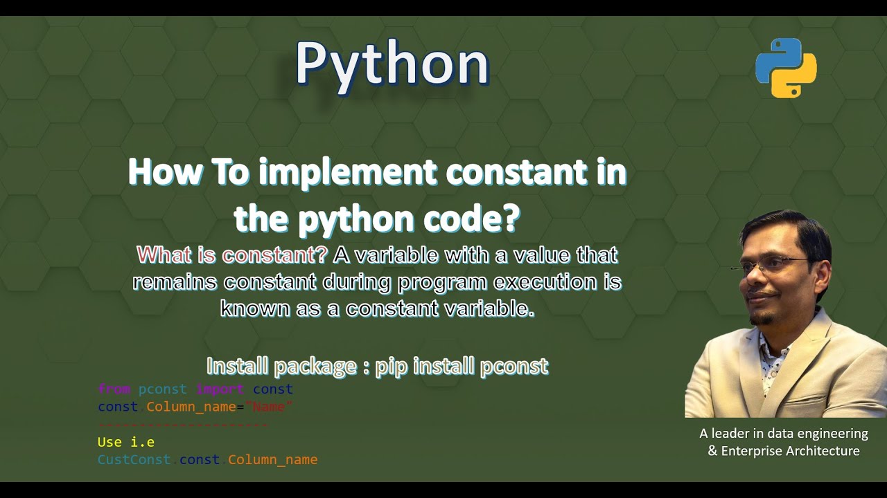 Constant in python | What is a constant variable ? | pconst python package