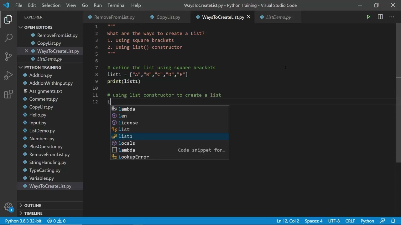 Python List Constructor Explained for Beginners!