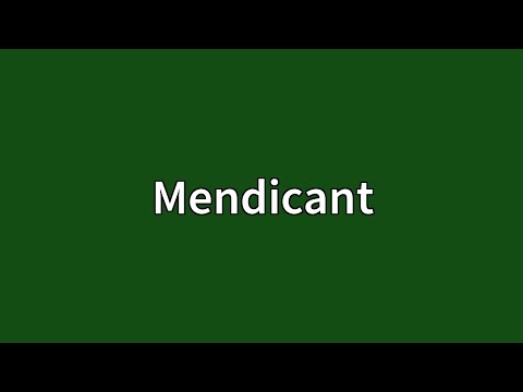 Mendicant Meaning