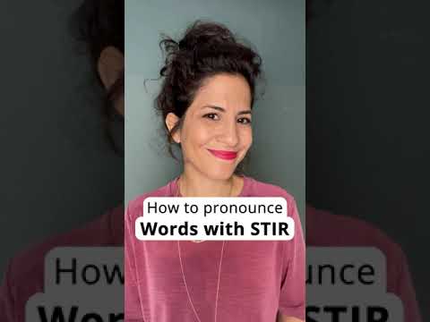 How to pronounce the words that begin with STIR sound