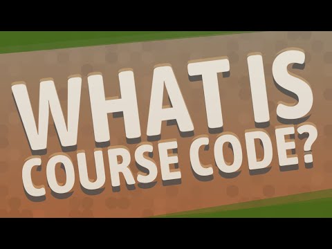 What is course code?