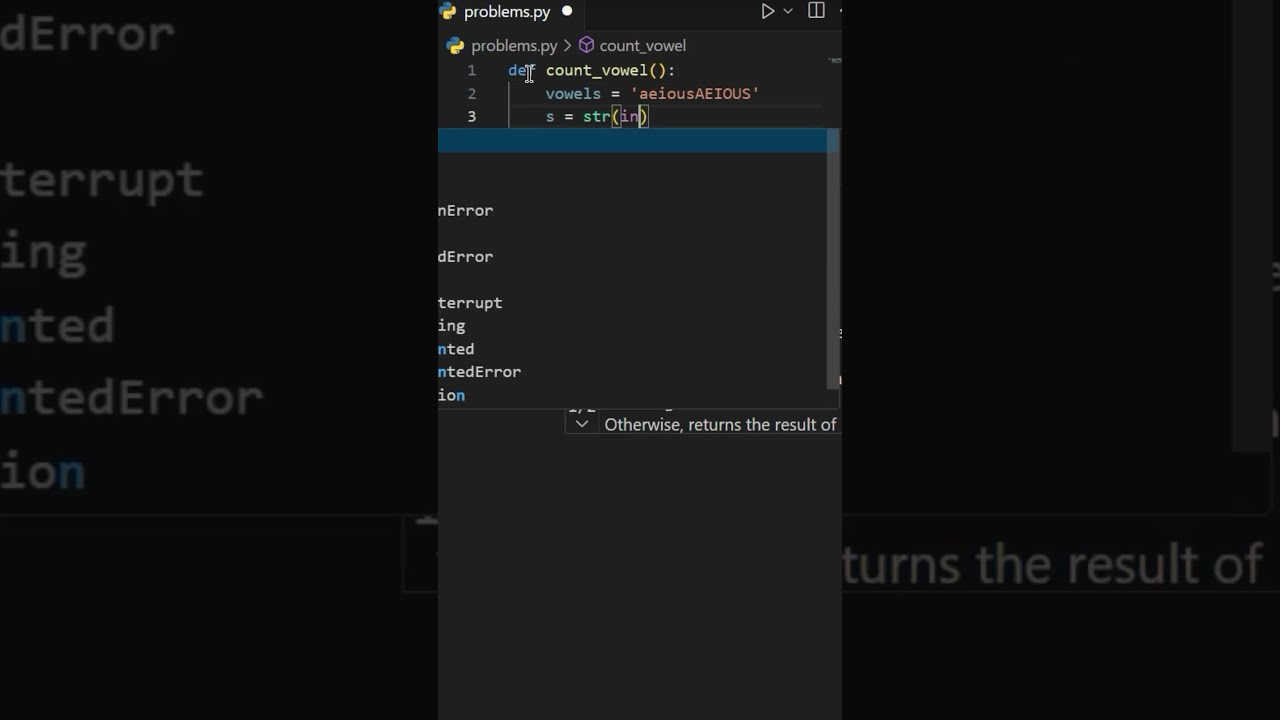 counting vowels using python #coding #programming #python #computerscience