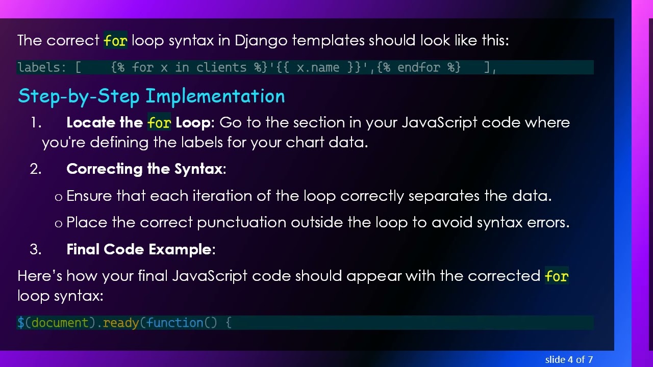 Fixing the for loop Issue in Django Templates