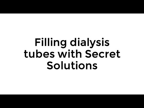 Step 4. Filling dialysis tubes with Secret Solutions