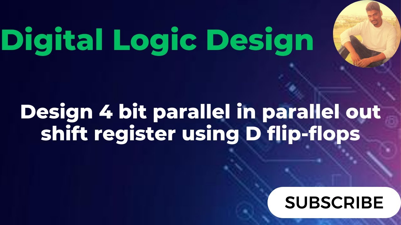 Design 4 bit parallel in parallel out shift register using D flip-flop | PIPO shift register