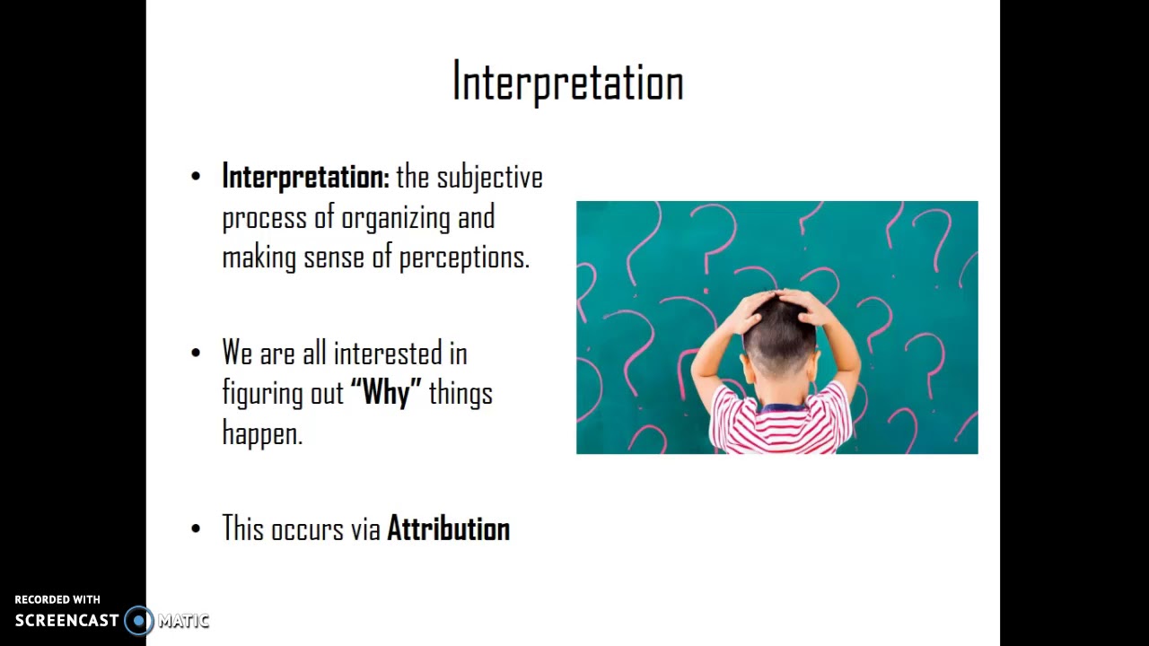 COMM 215: Chapter 3 (Perception & Communication)