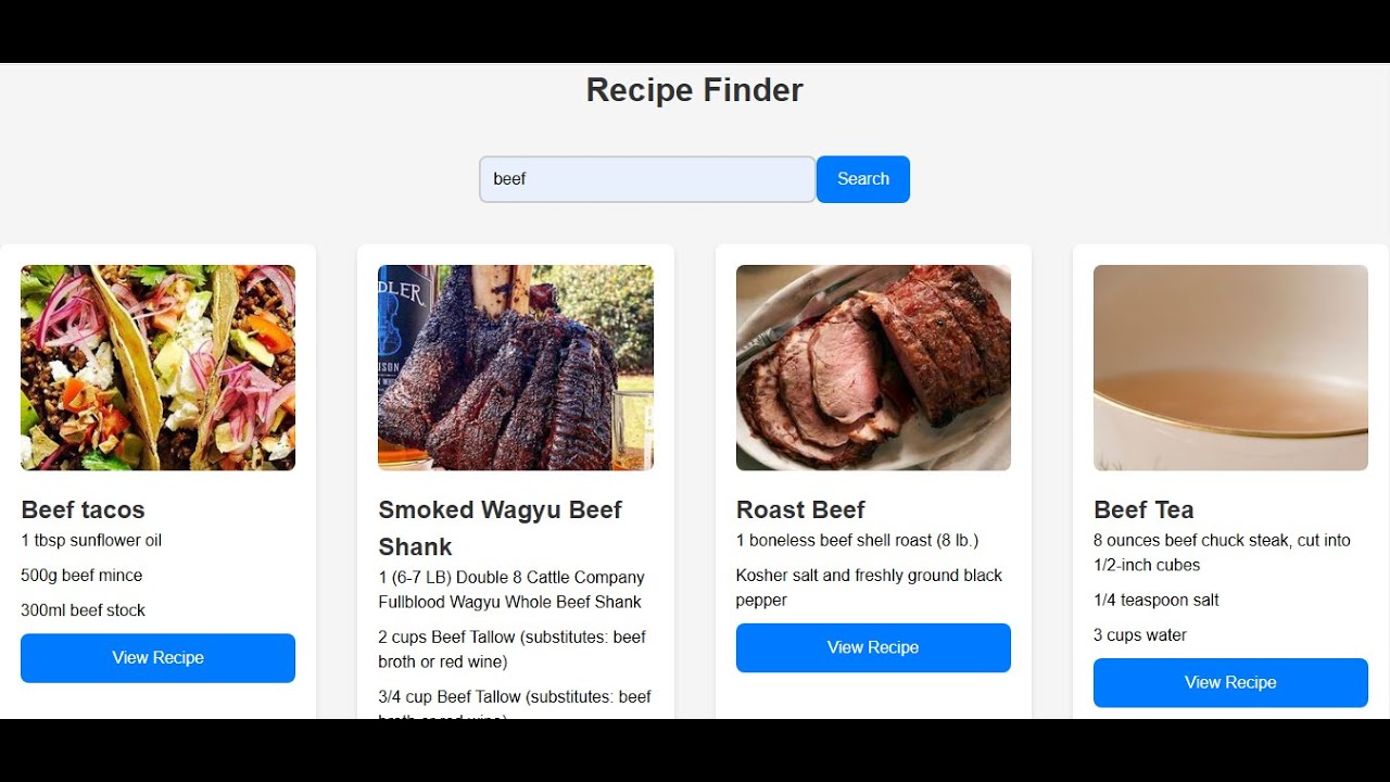 How to make Recipe Finder using HTML,CSS and JavaScript