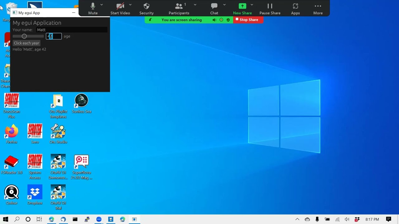 AccessKit Egui demonstration