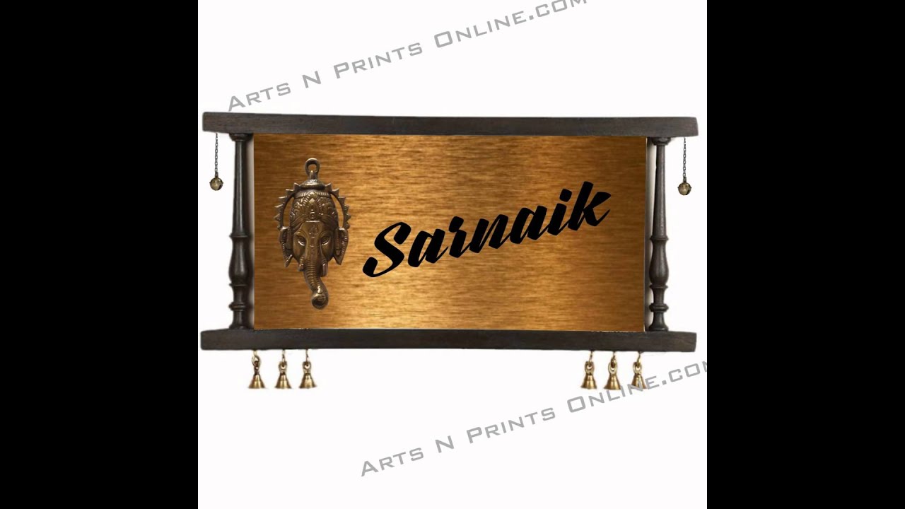 Name Plates in Bangalore, India by artsnprintsonline.com