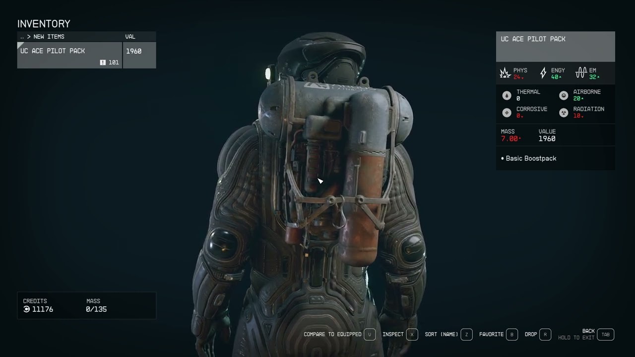 Starfield UC Ace Pilot Pack Boost Pack Console Command Cheat Code