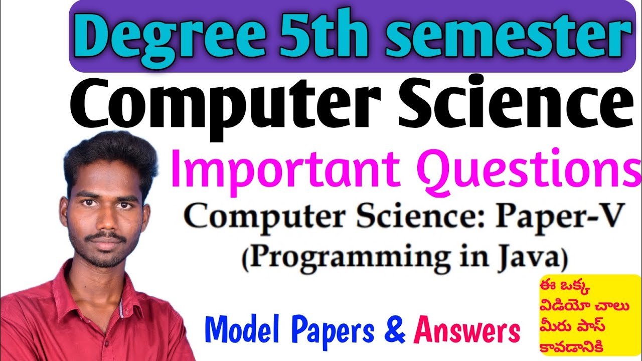 Degree 5th semester Computer Science Important Questions Programming in Java Answer PDFs ModelPapers