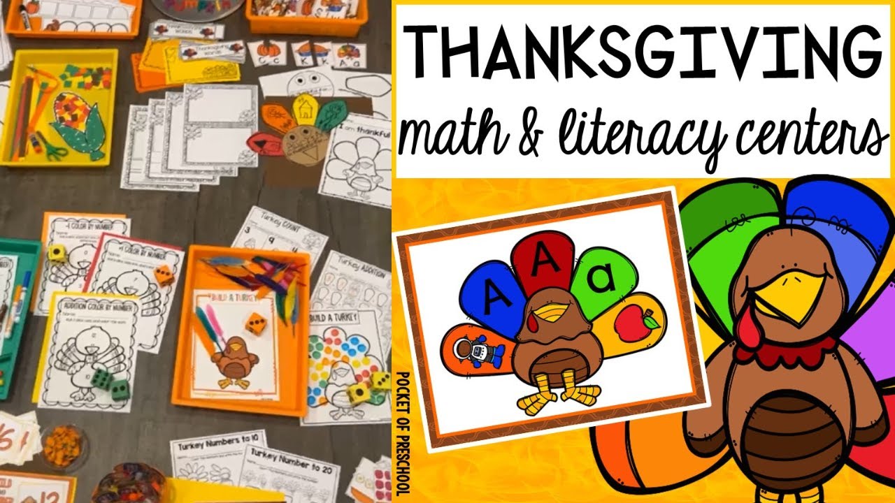 Thanksgiving Math & Literacy Centers Unit Preview