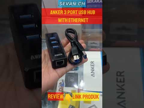 ANKER 3 PORT USB HUB WITH ETHERNET A7514041