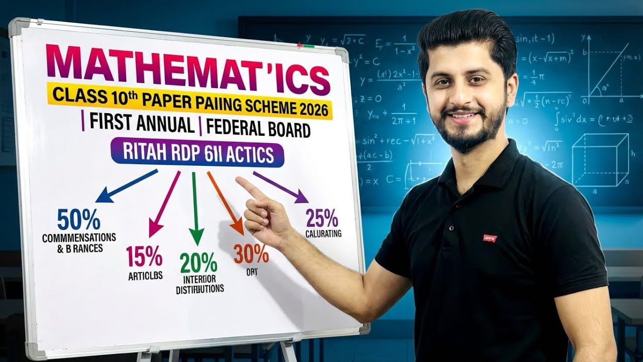 Mathematics Class 10th Paper Pairing Scheme 2026 | First Annual | federal board