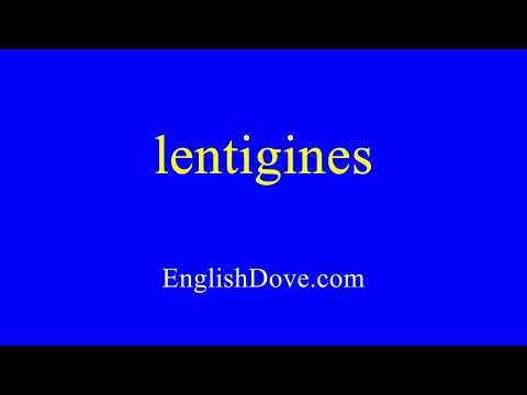 How to pronounce lentigines in American English