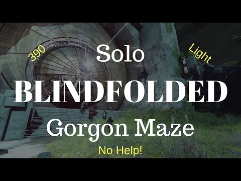 BLINDFOLDED Solo Gorgon Maze | No Help! (390 Vault of Glass)