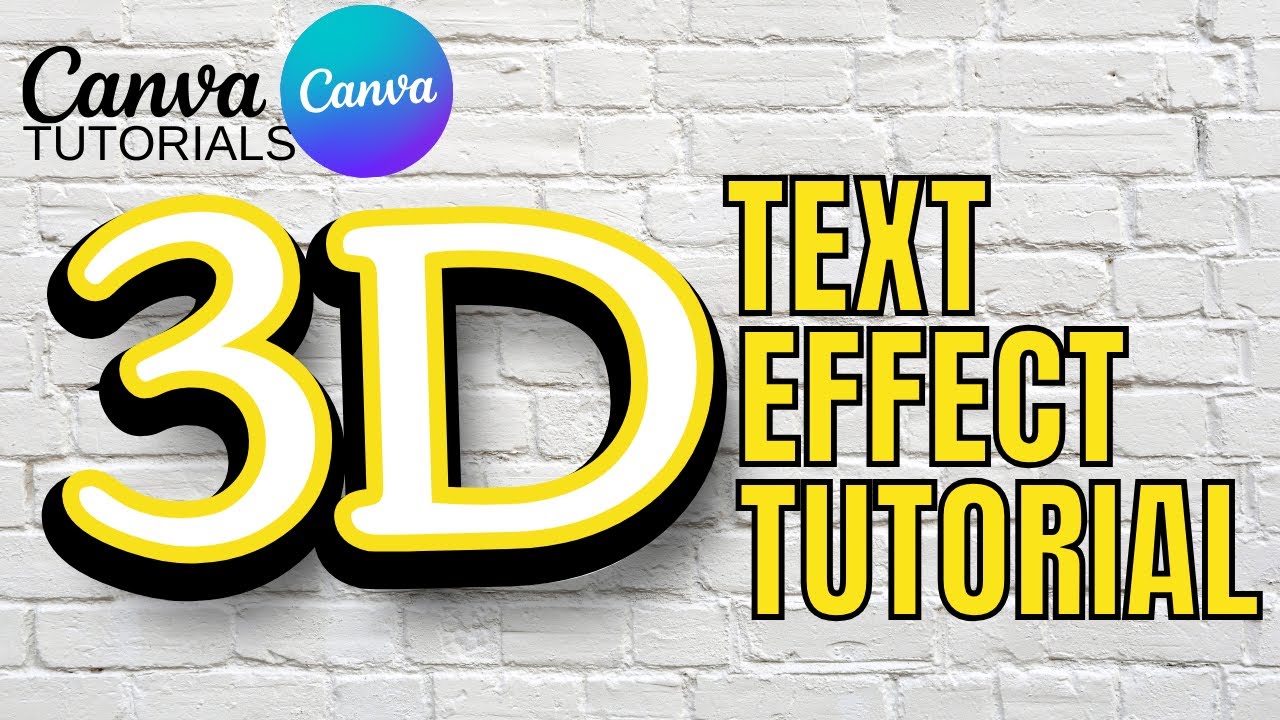 3d text effect on Canva, Easy Canva Tutorial, Graphic Designer Tips