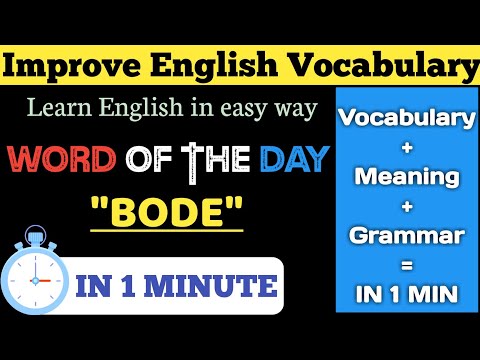 Bode: Meaning and Example| Grammar| vocabulary
