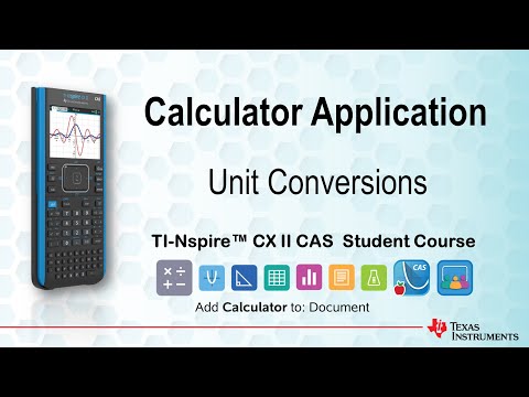 Conversion Assistant | TI-Nspire CX II CAS | Getting Started Series - Calculator Application