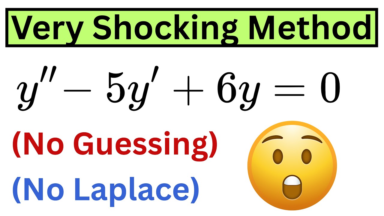 An Amazing Method To Solve 2nd Order Differential Equation