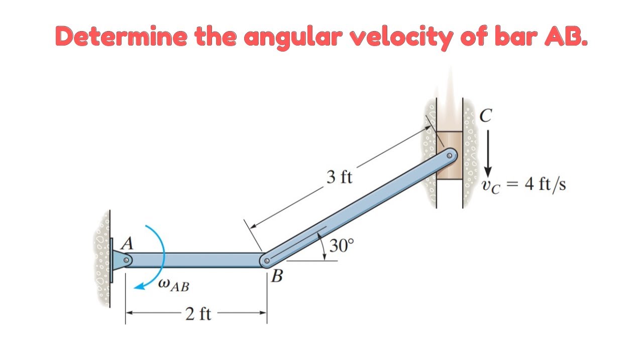 Determine the angular velocity of link AB ( Relative Motion Analysis ) Engineers Academy