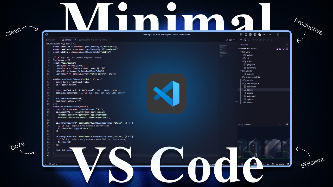 How I Transformed VS Code Into a Cozy Workspace #devsetup