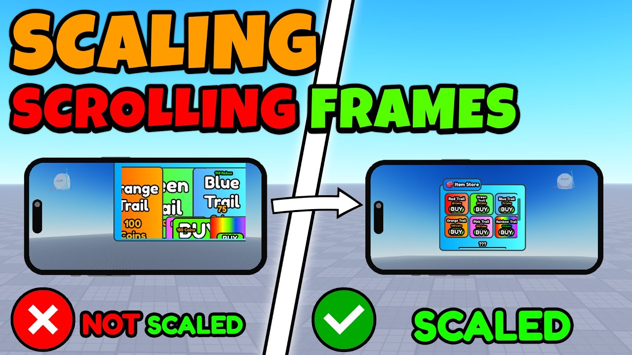 How to scale a SCROLLING FRAME | Roblox Studio (CUSTOMIZABLE + ANY STYLE)