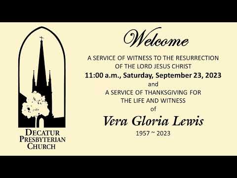 Memorial Service: Vera Folasade Gloria Lewis