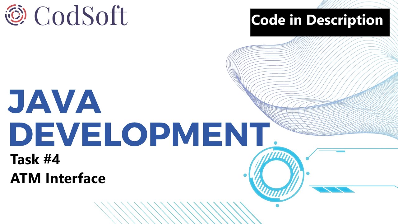 ATM Interface | CodSoft Task 4 | Java Programming Internship | Code in Description